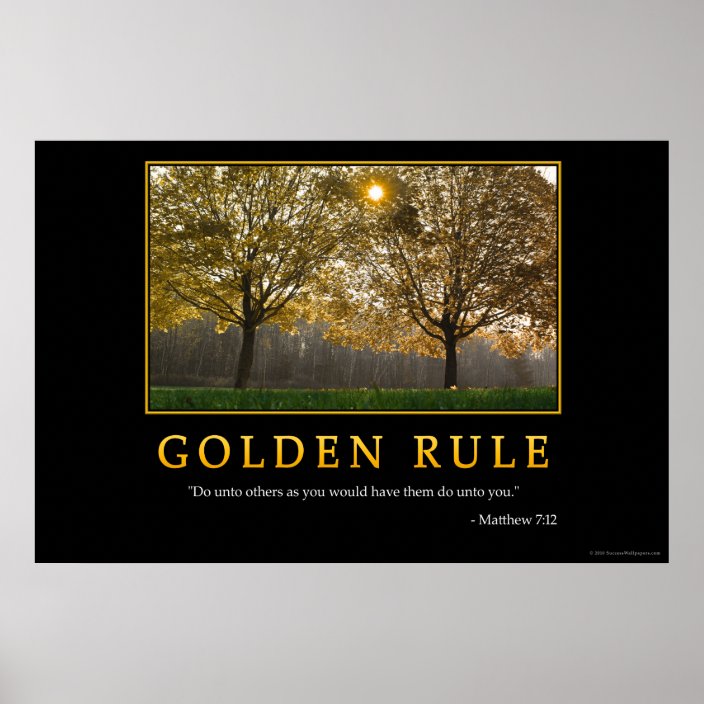 Golden Rule Poster | Zazzle.com