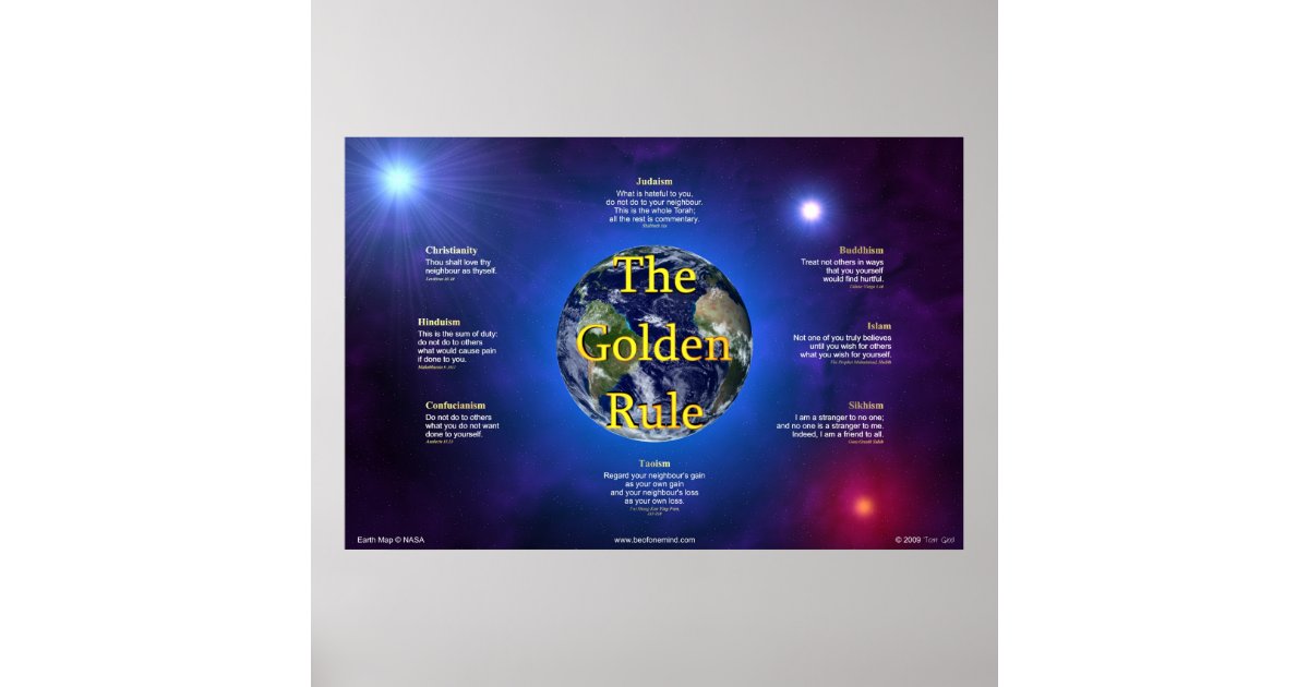 Golden Rule Poster (Horizontal) | Zazzle