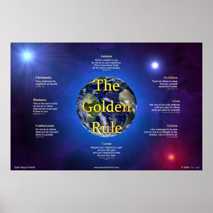 Golden Rule Poster (Horizontal) | Zazzle.com