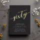 Golden Script 60th Birthday Party Foil Invitation | Zazzle