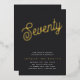 Golden Script 70th Birthday Party Foil Invitation | Zazzle