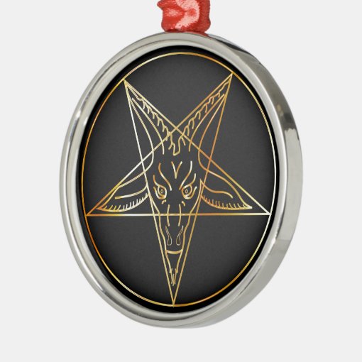 Golden sigil of Baphomet Metal Ornament | Zazzle