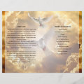 Golden sky Funeral Program template | Zazzle