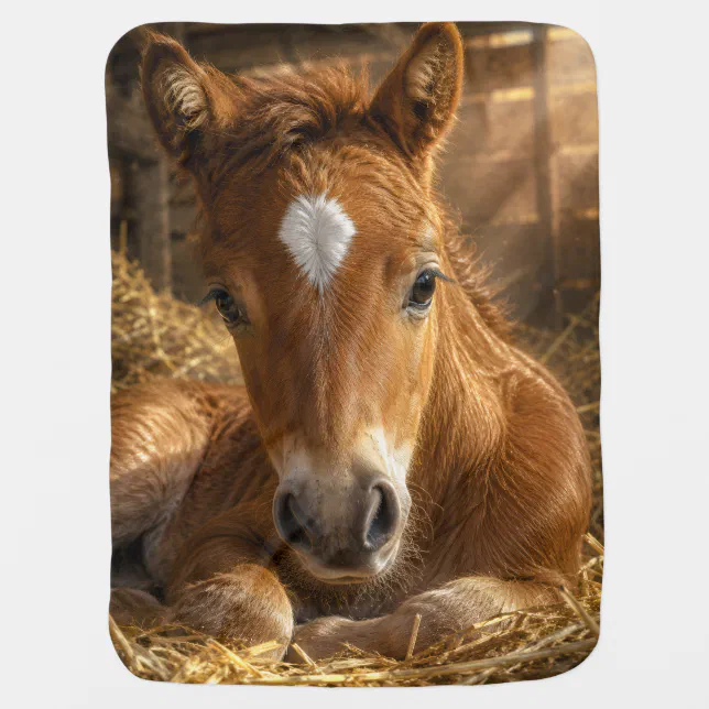 Golden Slumber gentle Foal Baby Blanket | Zazzle