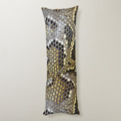 Golden snake skin pattern body pillow | Zazzle