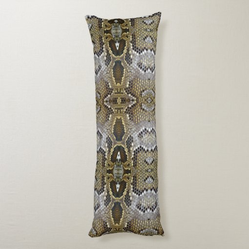 Golden snake skin pattern body pillow | Zazzle