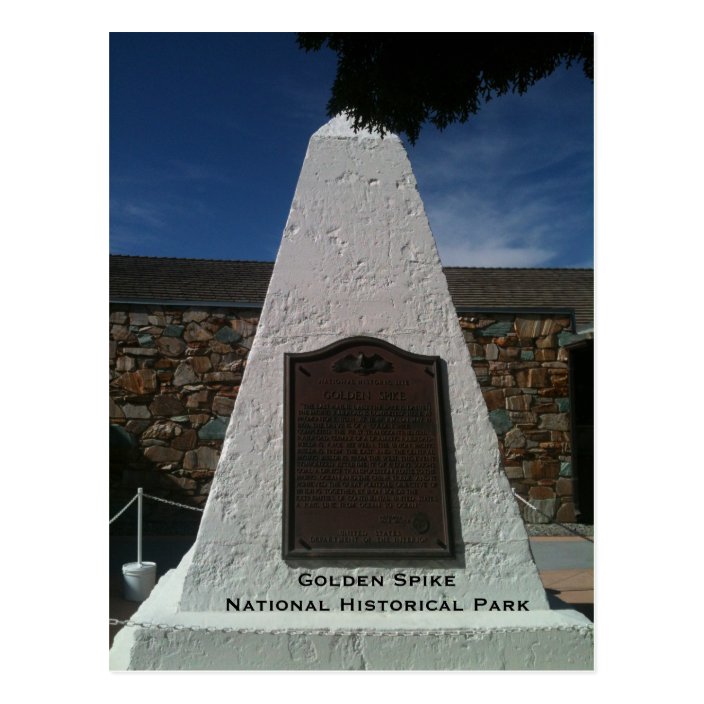 Golden Spike Monument Postcard | Zazzle.com