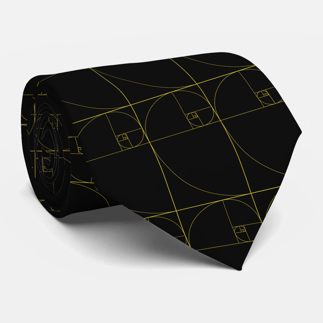 Golden Spiral Sacred Geometry Neck Tie | Zazzle