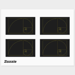Golden Spiral Sacred Geometry Rectangular Sticker | Zazzle