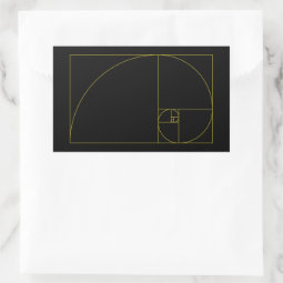 Golden Spiral Sacred Geometry Rectangular Sticker | Zazzle