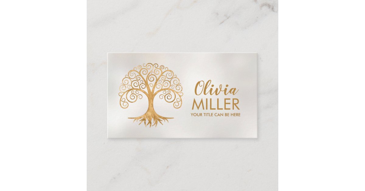 Golden Spiral Tree of Life Business Card | Zazzle