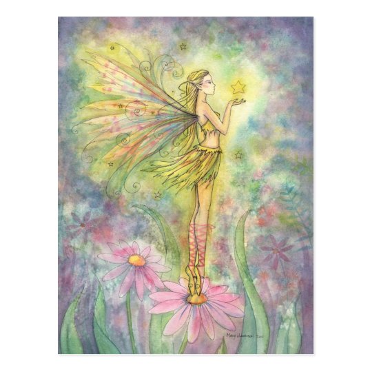 Golden Star Fairy Postcard | Zazzle.com