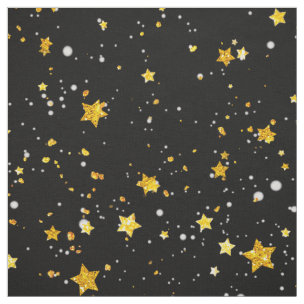 Silver Stars Fabric | Zazzle.com