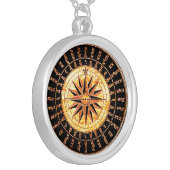 Golden Steampunk Compass Face Necklace | Zazzle