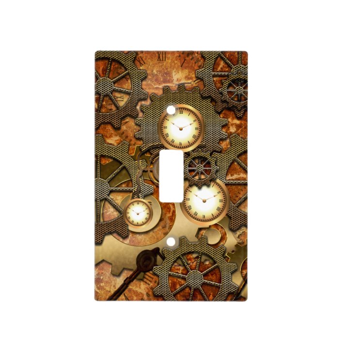 Golden steampunk light switch cover | Zazzle.com
