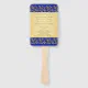 Golden swirls on royal blue Wedding program Hand Fan | Zazzle