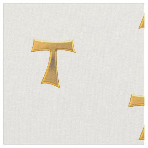 Golden Tau Symbol Fabric | Zazzle