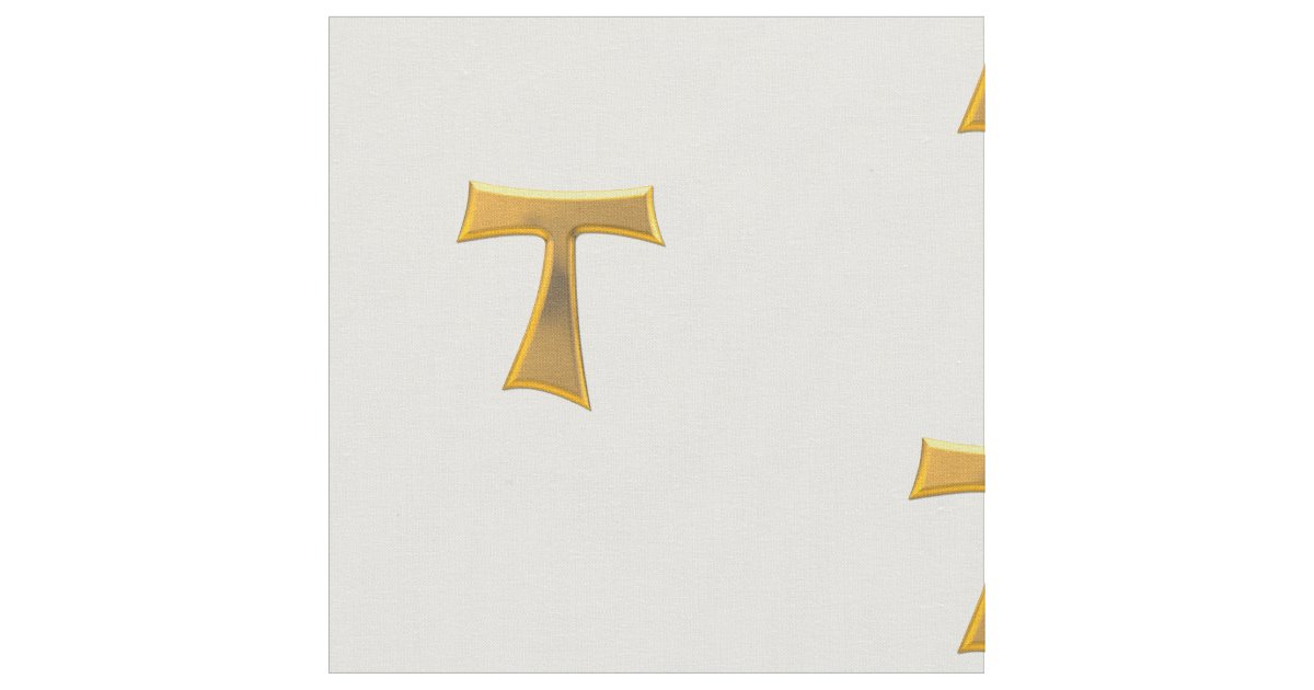 Golden Tau Symbol Fabric | Zazzle.com