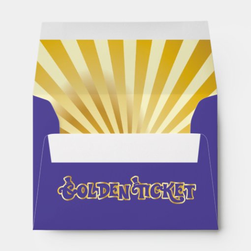 Golden Ticket, Chocolate Party Envelope | Zazzle
