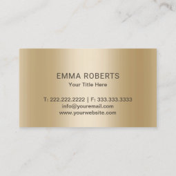 Golden Tree Logo Modern Gold Foil Business Card | Zazzle
