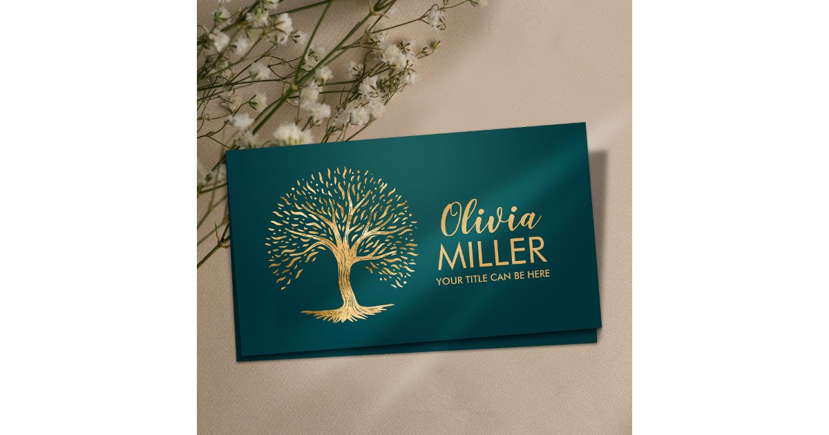 Golden Tree of life Business Card | Zazzle