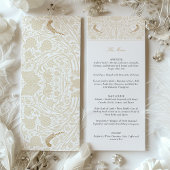 Golden Victorian Wedding Menu Card | Zazzle