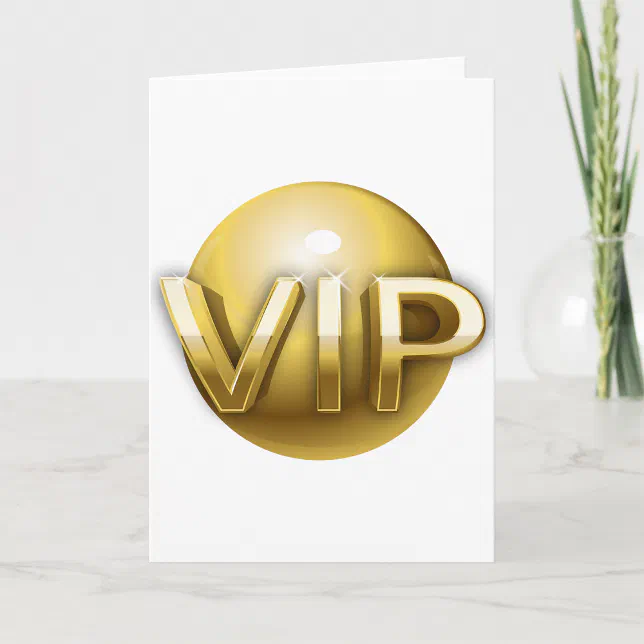 Golden VIP Greeting Cards | Zazzle
