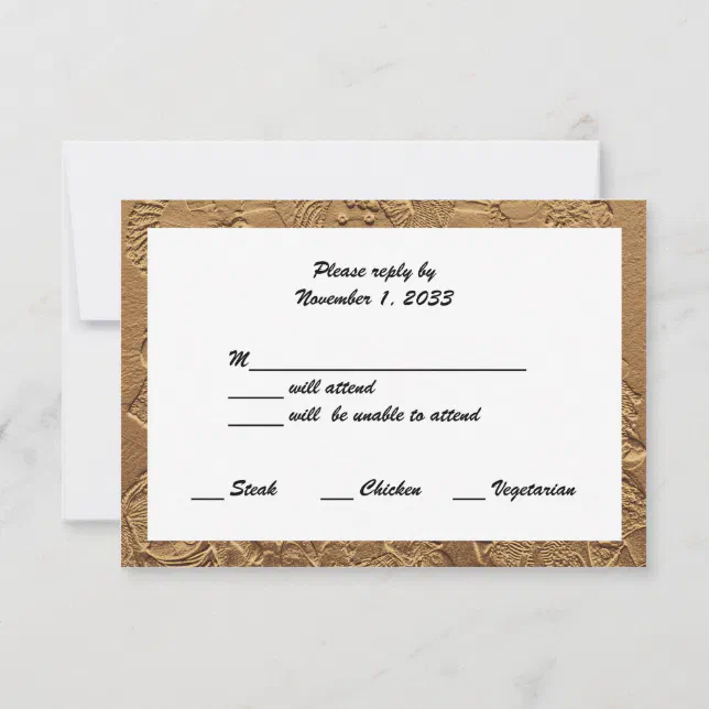 Golden Wedding Anniversary RSVP Cards | Zazzle