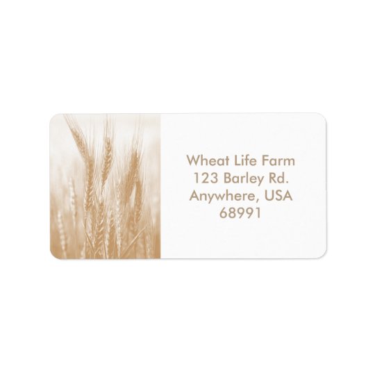 Golden Wheat Address Labels | Zazzle.com