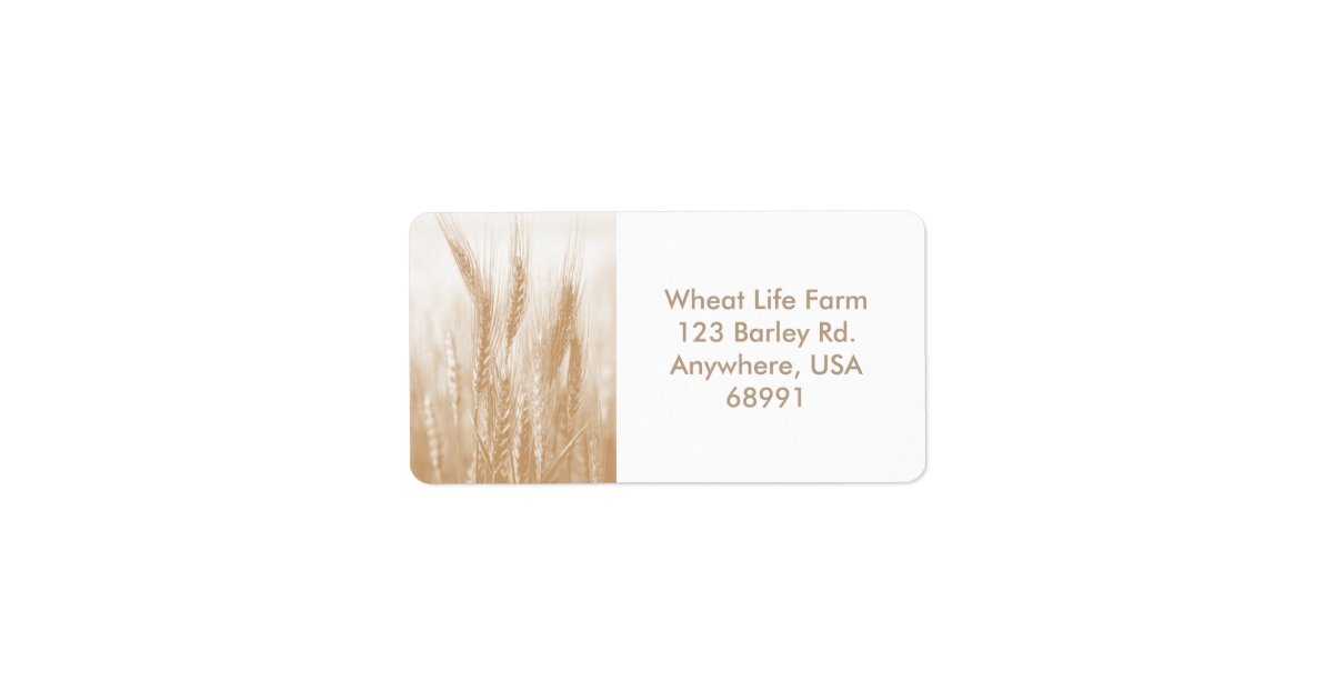 Golden Wheat Address Labels | Zazzle