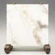 Golden Whisper Cream Marble Illusion Ceramic Tile | Zazzle