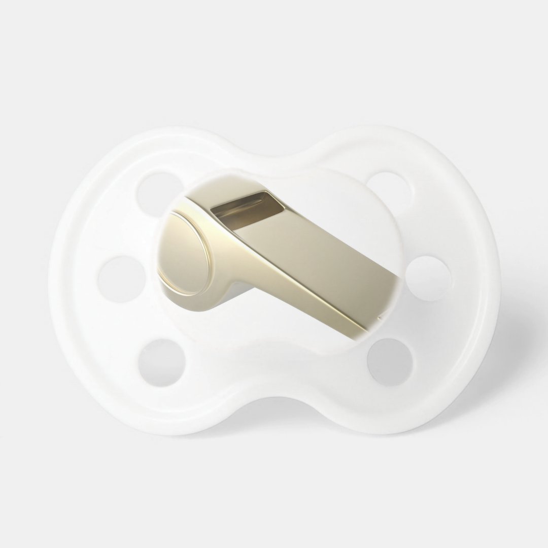 Golden whistle pacifier | Zazzle