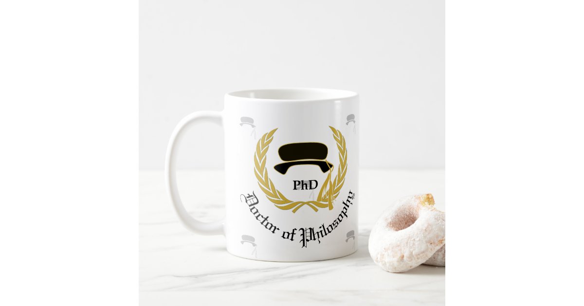 Golden Wreath PhD Doctor Degree Graduation Coffee Mug | Zazzle