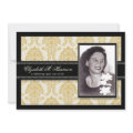 Golden Years Damask Birthday Party Invite (gold) | Zazzle