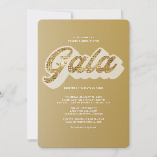 Golden Years Gala Invitation | Zazzle