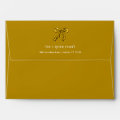 Golden Yellow Hand Drawn Bow Return Address Envelope | Zazzle