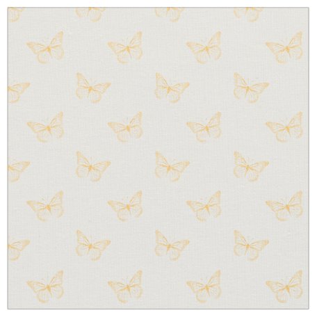 Yellow Monarch Butterfly Pattern Fabric | Zazzle