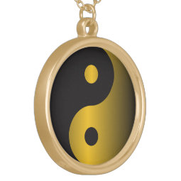 Golden Yin-Yang Gold Plated Necklace | Zazzle