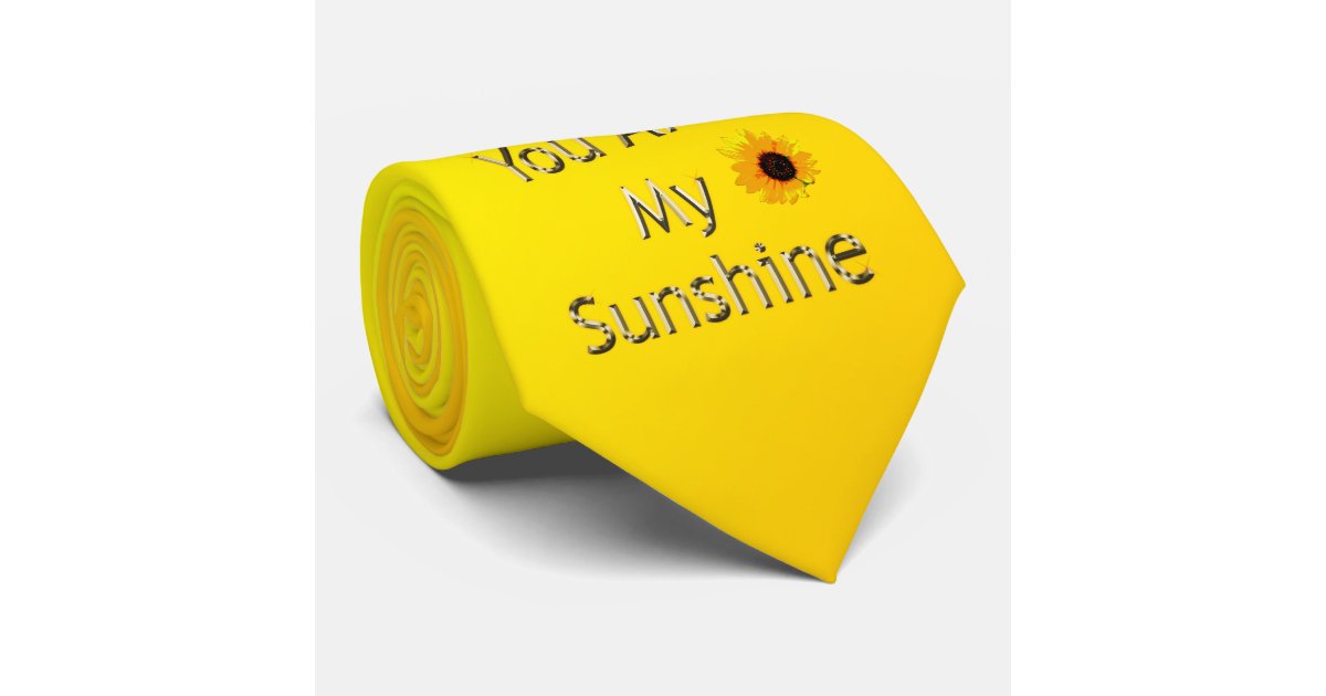 Golden You Are My Sunshine, Neck Tie | Zazzle