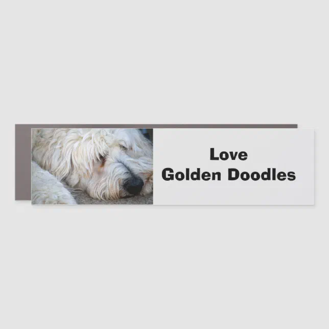 Goldendoodle background bumper sticker car magnet | Zazzle