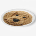 Goldendoodle Dog 3D Inspired Paper Plates | Zazzle