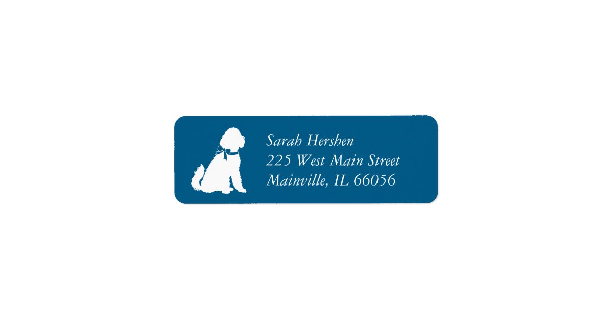 Goldendoodle Dog Baby Shower Boy Blue Label | Zazzle