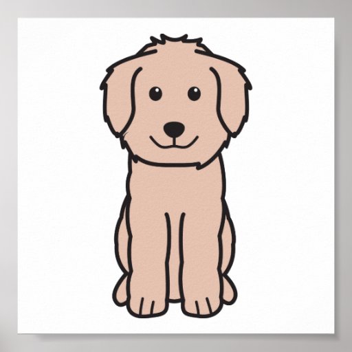 Goldendoodle Dog Cartoon Poster | Zazzle
