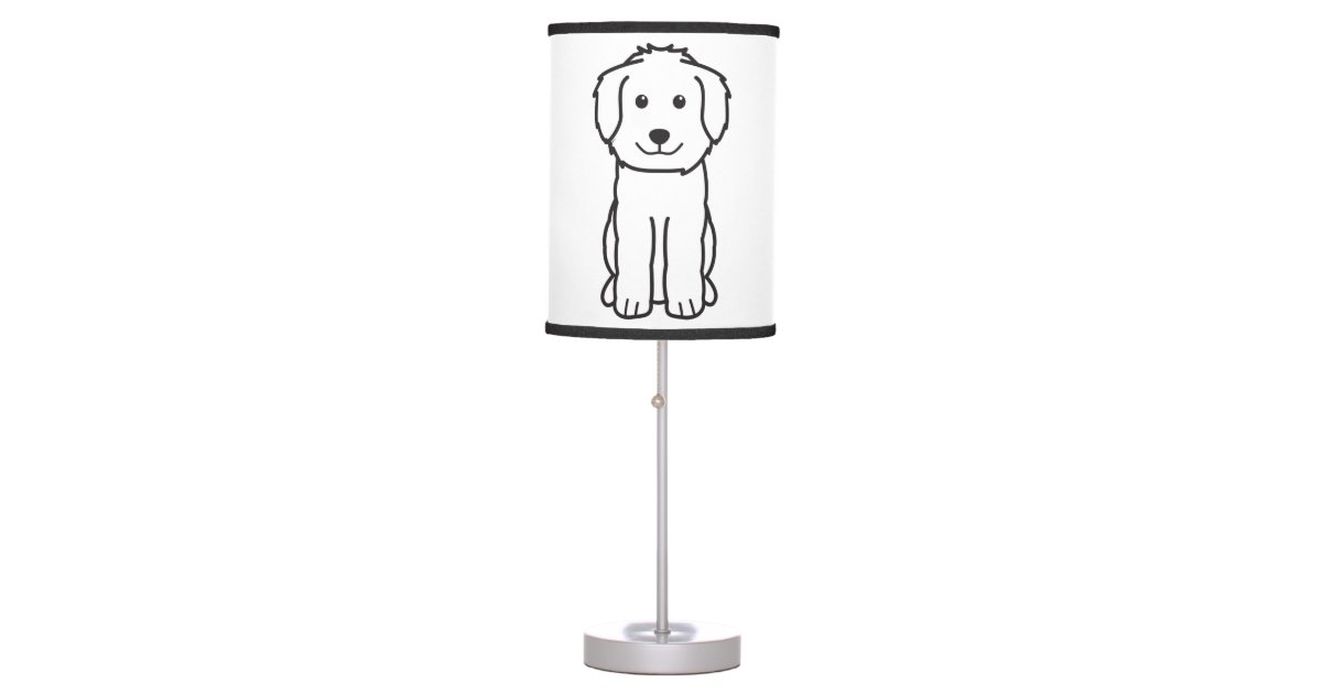 Goldendoodle Dog Cartoon Table Lamp | Zazzle