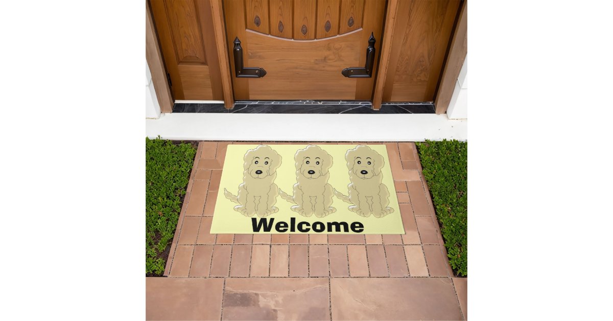 Goldendoodle Dog Design Doormat | Zazzle