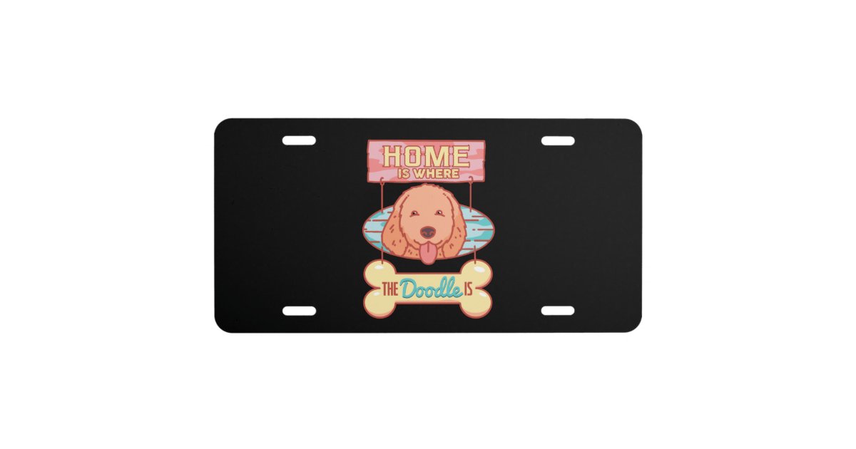 Goldendoodle Dog License Plate | Zazzle
