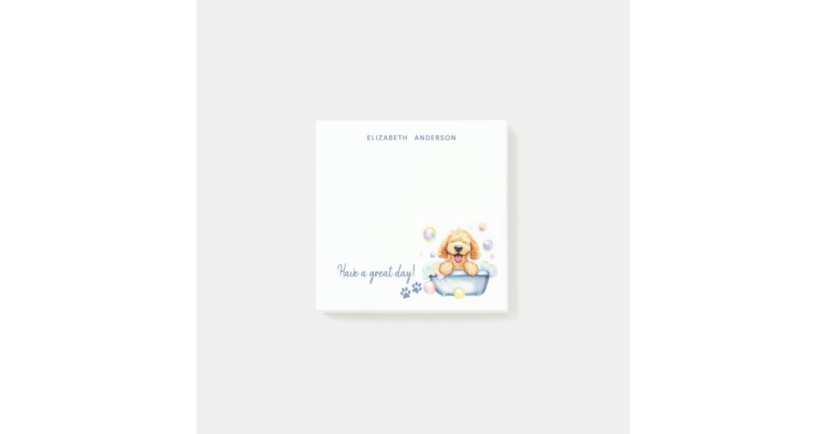 Goldendoodle Dog Personalized Post-it Notes | Zazzle