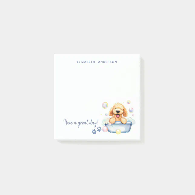 Goldendoodle Dog Personalized Post-it Notes | Zazzle