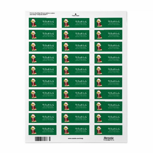 Goldendoodle Dog Santa Paws Label | Zazzle