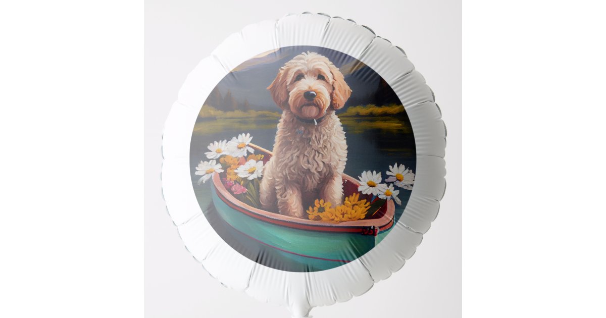 Goldendoodle on a Paddle: A Scenic Adventure Balloon | Zazzle